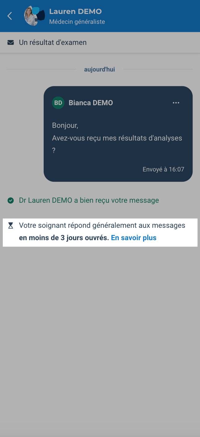 Quand le soignant va-t-il répondre à mon message ? – Doctolib Service ...